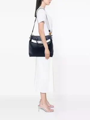 Burberry Large Leather Belt Bag Satchel - Blue