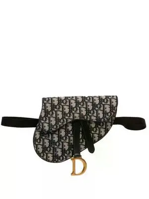 Dior Oblique Canvas Saddle Belt Bag - Blue