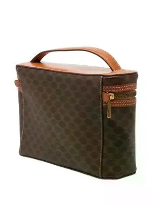 Celine Macadam Coated Canvas Vanity Bag Satchel