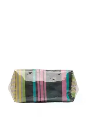 Marni Pvc Glossy Grip Striped Tote Bag
