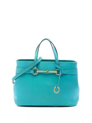 Gucci Leather Bright Bit Satchel - Blue