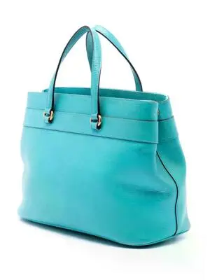 Gucci Leather Bright Bit Satchel - Blue