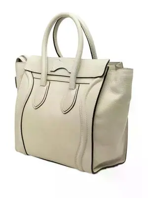 Celine Micro Leather Luggage Tote Bag - Brown