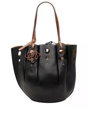 Loewe Perforated Leather Basket Tote Bag