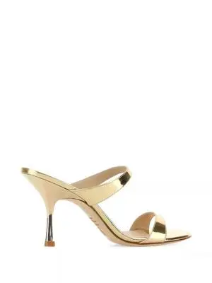 STUART WEITZMAN Metallic-effect Double-strap Sandals