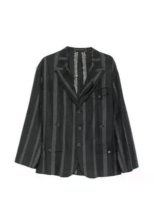 Yohji Yamamoto Stripe-pattern Notched-lapel Blazer
