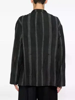 Yohji Yamamoto Stripe-pattern Notched-lapel Blazer