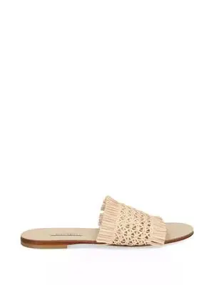 Casadei Woven Fringe Detail Sandals