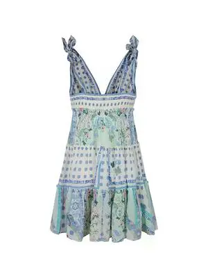 Camilla Multicolour Floral Print Tiered Dress