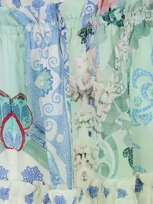 Camilla Multicolour Floral Print Tiered Dress