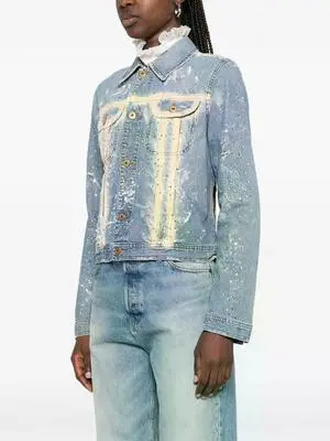 Dolce & Gabbana 2000s Crystal-embellished Denim Jacket