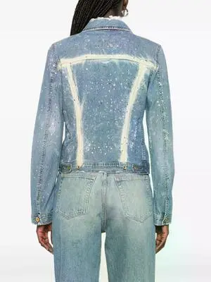 Dolce & Gabbana 2000s Crystal-embellished Denim Jacket