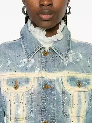 Dolce & Gabbana 2000s Crystal-embellished Denim Jacket
