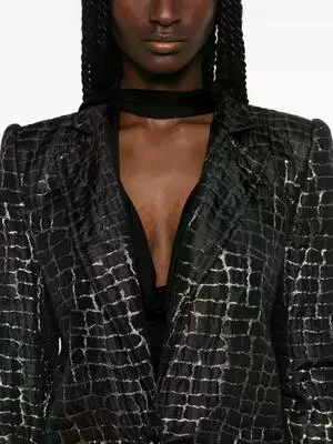 Valentino Garavani 1980s Crocodile-effect Blazer Jacket