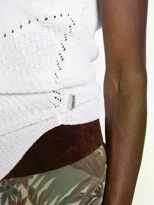 Versace Pointelle-knit Top