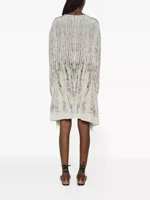 Roberto Cavalli 2000s Abstract Print Asymmetric Dress
