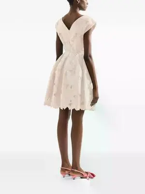 Erdem Short Sleeve Mini Dress With Cut-out Detailing - Pink