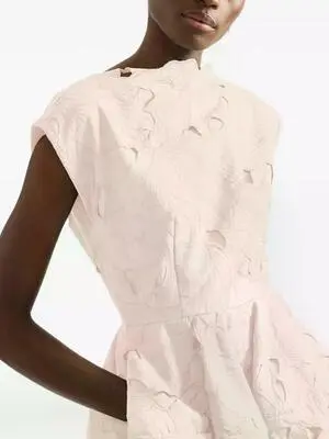 Erdem Short Sleeve Mini Dress With Cut-out Detailing - Pink