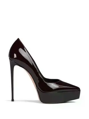 LE SILLA 140mm Uma Leather Heeled Pumps - Red