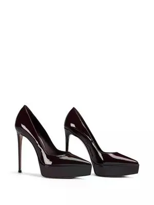 LE SILLA 140mm Uma Leather Heeled Pumps - Red