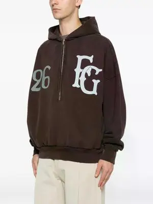 Fear Of God Logo-print Half-zip Hoodie