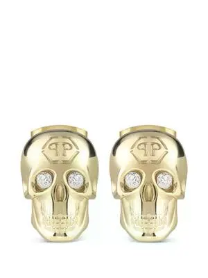 Philipp Plein 3d Skull Crystal-embellished Earrings