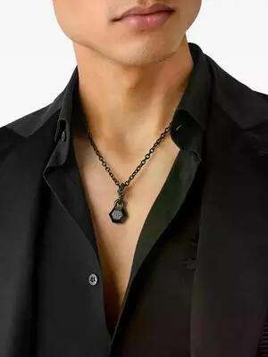 Philipp Plein Hexagonal Pendant Necklace