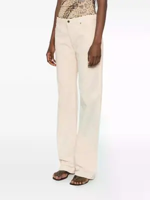 Roberto Cavalli 2000s Logo Plaque Straight-leg Trousers