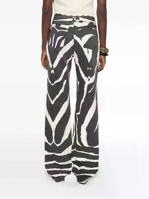 Roberto Cavalli 2000s Zebra-print Jeans