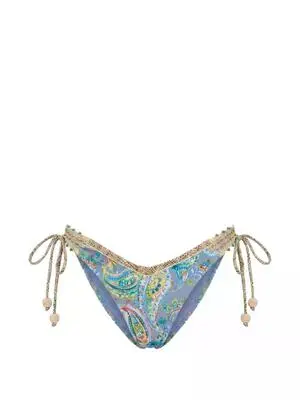 DEL MAAR Paisley Print Bikini Bottoms - Blue