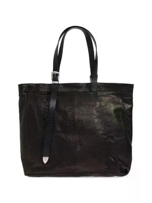 ALLSAINTS Haven Buckle-detail Leather Tote Bag - Black