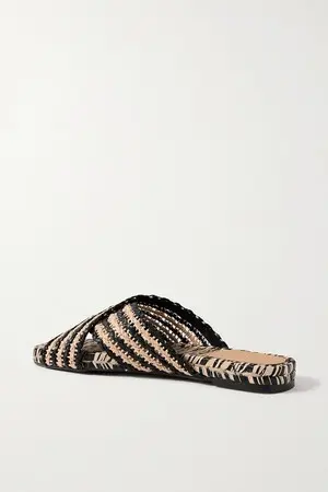 CastaÑer Pat Two-tone Raffia Slides