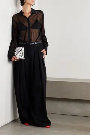 Proenza Schouler Silk Organza Sheer Blouse