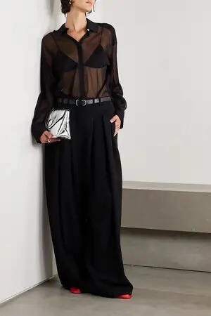 Proenza Schouler Silk Organza Sheer Blouse