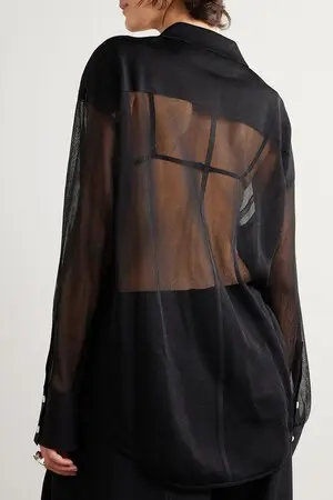 Proenza Schouler Silk Organza Sheer Blouse