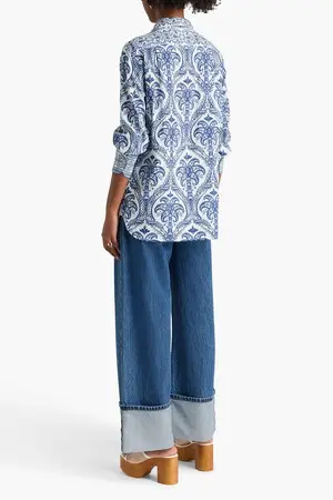 Farm Rio Printed Linen-blend Shirt
