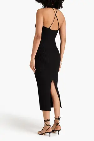 Simkhai Arya Embellished Stretch-jersey Halterneck Midi Dress