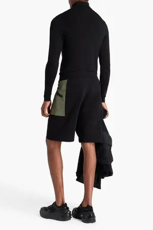 Alexander McQueen Shell Paneled French Cotton Terry Shorts
