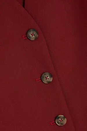 Loulou De Saison Teora Wool-blend Twill Vest - Brick