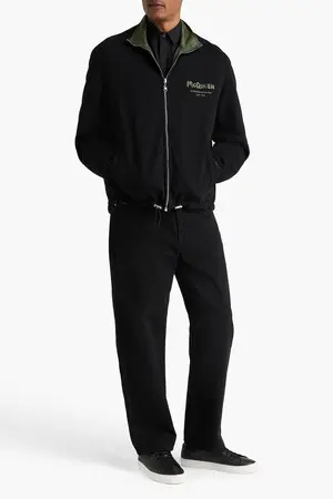 Alexander McQueen Reversible Embroidered Cotton Jacket - Black