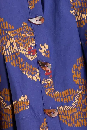 Farm Rio Cropped Printed Cotton Shirt
