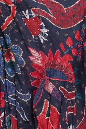 Farm Rio Printed Cotton Gauze Blouse