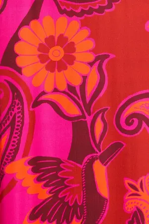 Farm Rio Printed Satin Maxi Skirt