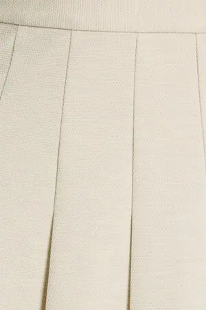Theory Pleated Canvas Mini Skirt