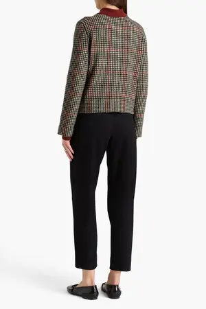 Vince Prince Of Wales Checked Wool And Cashmere-blend Jacket