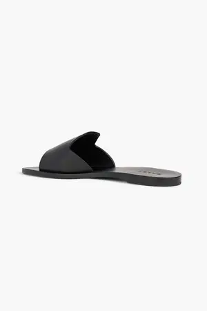 Bally Positano Leather Slides - Black