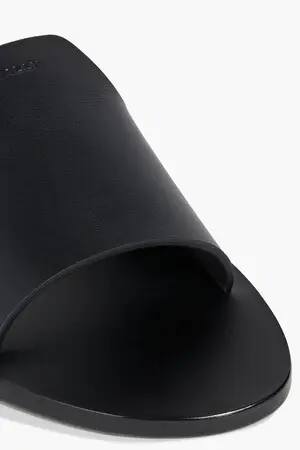 Bally Positano Leather Slides - Black