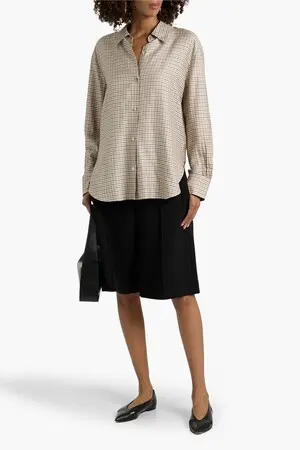 Vince Checked Satin Shirt