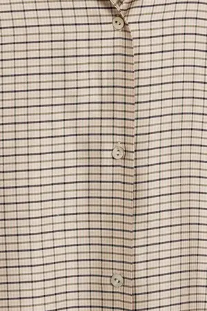 Vince Checked Satin Shirt