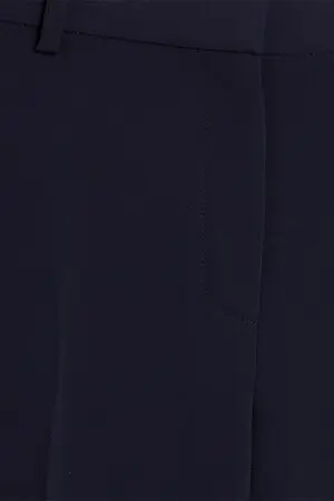 Theory Cropped Crepe Slim-leg Pants - Navy